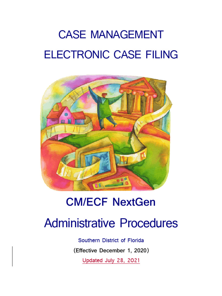 CMECF - Administrative - Procedures-NEXTGEN - REDLINE1 | PDF | Cm/Ecf | Pro Se Legal ...