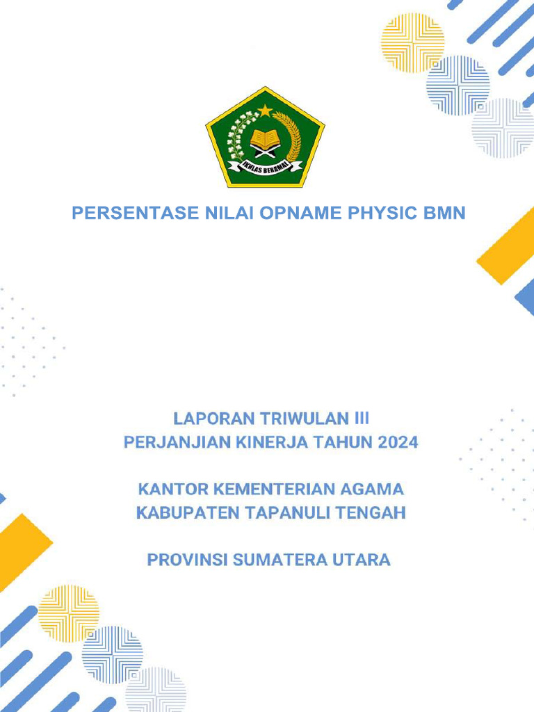 PERSENTASE NILAI OPNAME PHYSIC BMN | PDF