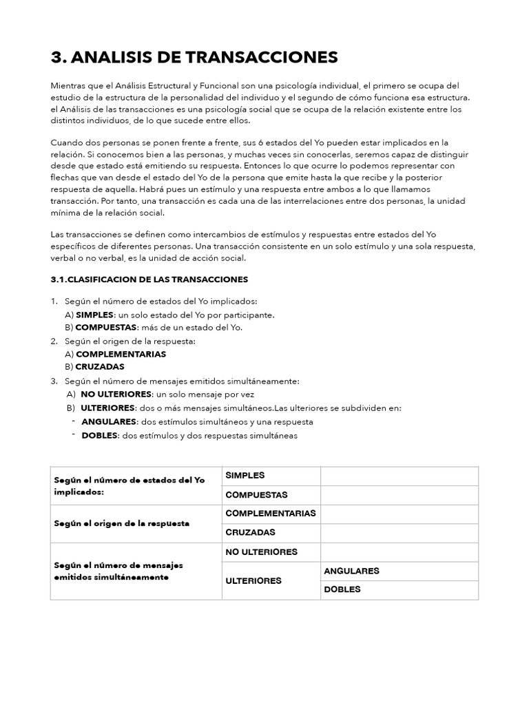 Analisis de Transacciones | PDF | Sicología | Escuelas psicologicas