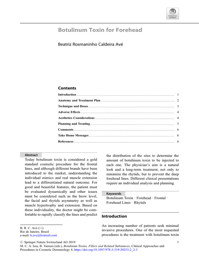 2.Botulinum Toxin for Forehead | PDF | Botulinum Toxin | Injection ...