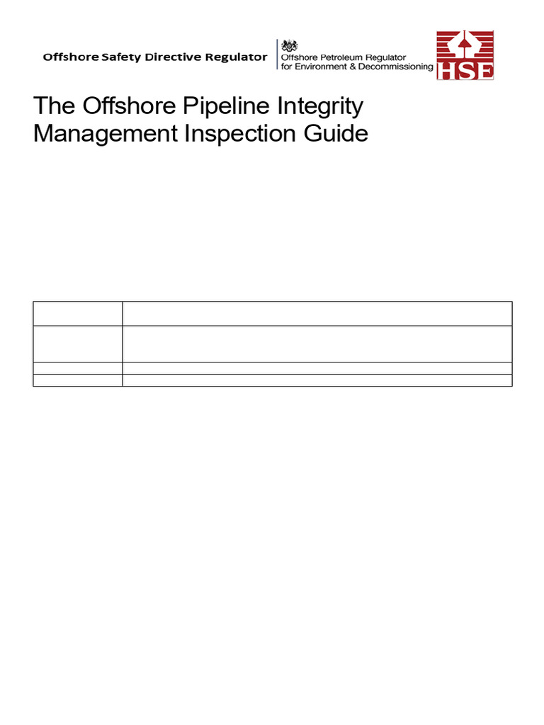 The Offshore Pipeline Integrity Management-Inspection | PDF | Emergency Management | Risk