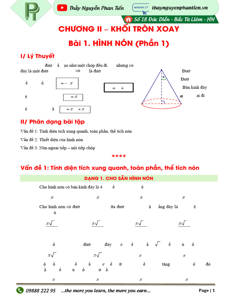 CH A BTVN - Hình Nón | PDF