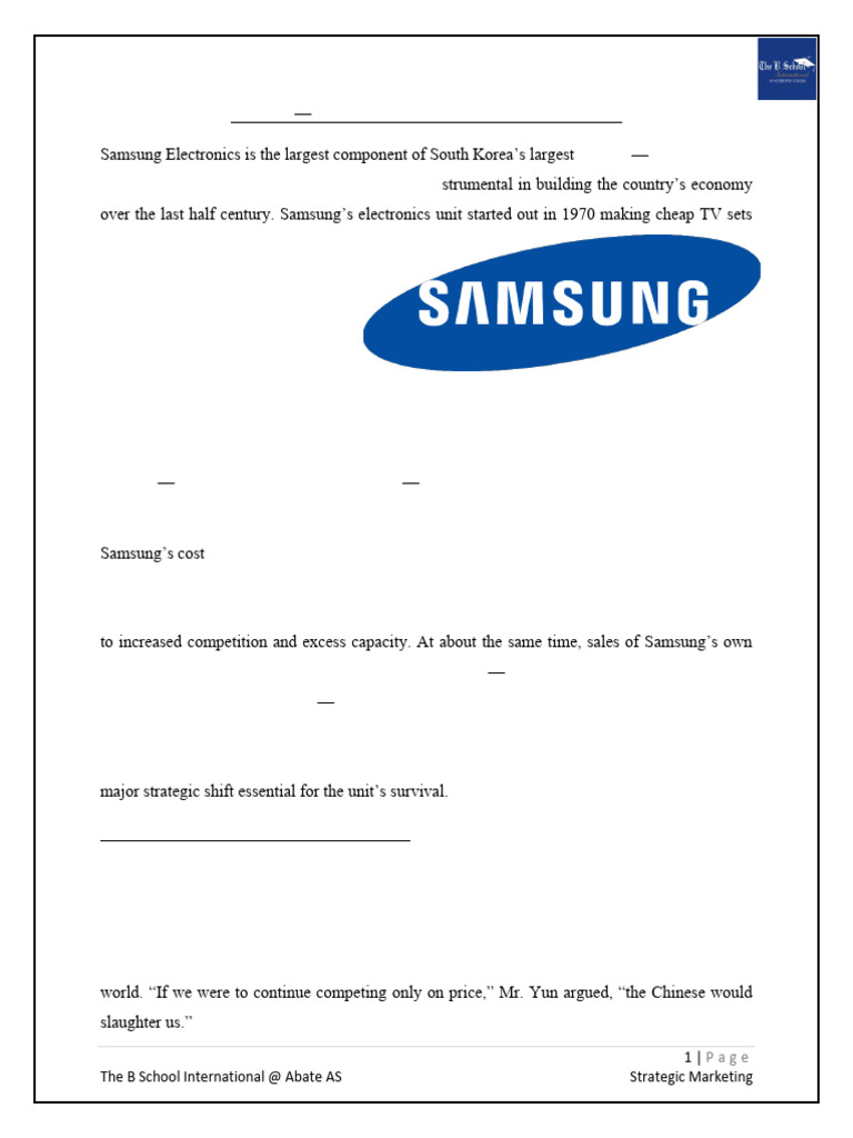 Samsung - Marketing - Case study | PDF | Samsung | Brand