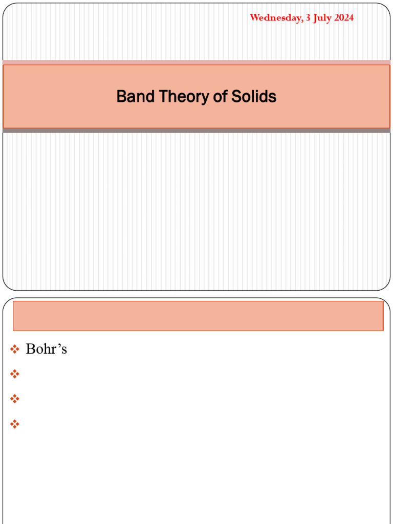 2. Band Theory of Solid_Birendra | PDF
