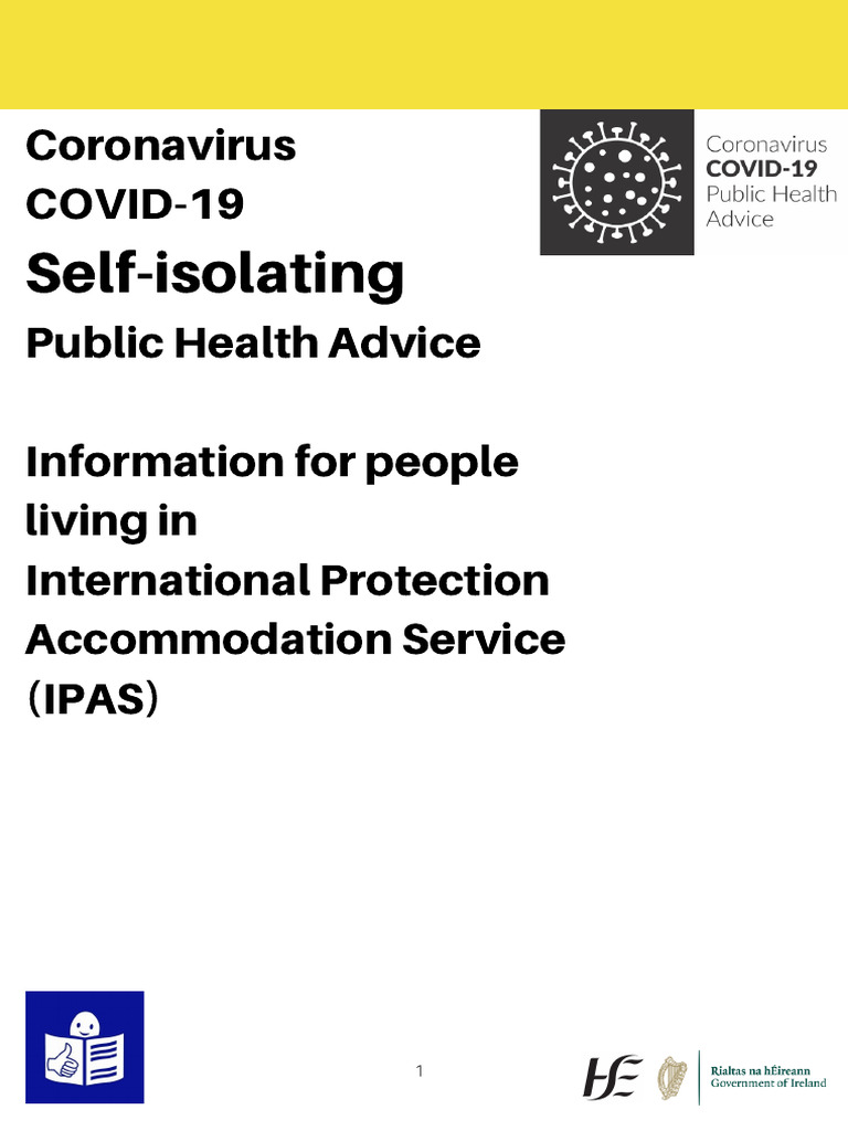 COVID-19 Self-Isolation Guide for IPAS | PDF | Laundry | Dishwasher