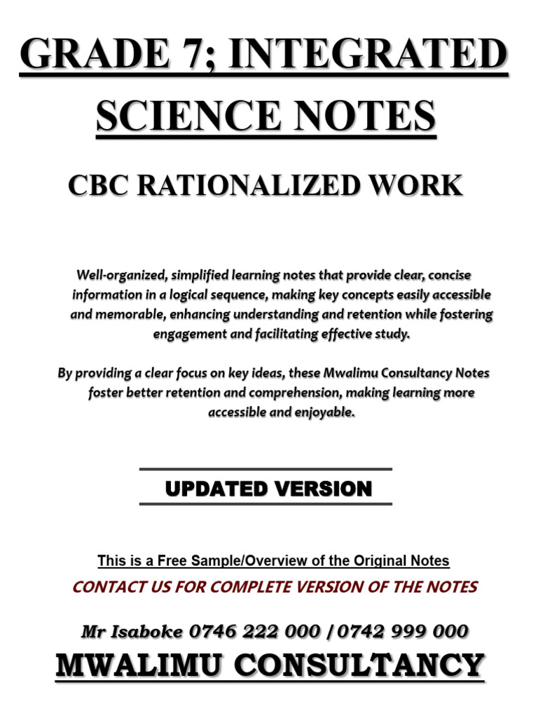 Grade 7 Integrated Science Notes SP | PDF | Mixture | International ...
