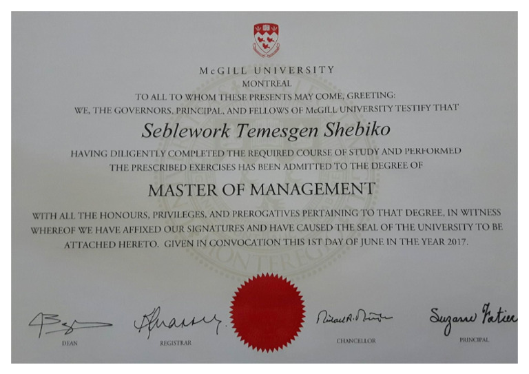 Seblework Shebiko Masters Degree | PDF