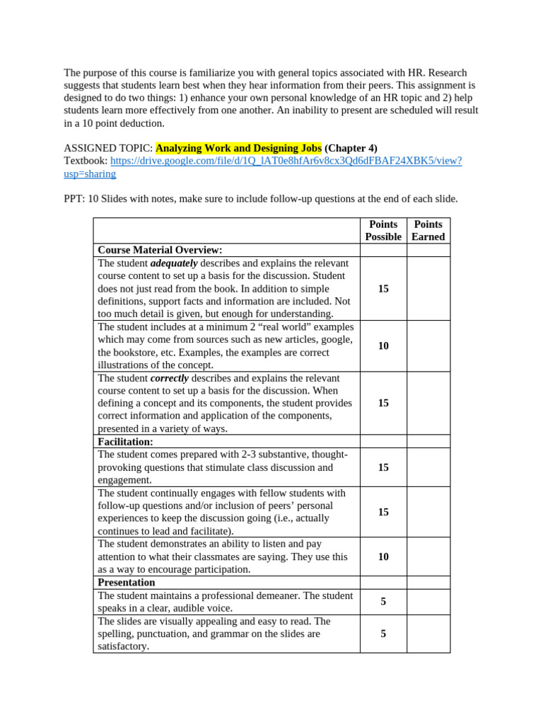 Course Facilitator Rubric | PDF | Concept | Cognitive Psychology