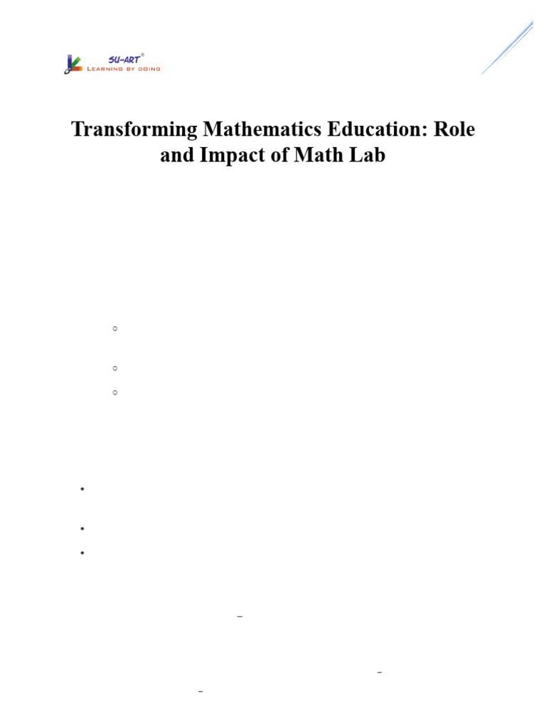Summary of The Research Paper - Role and Impact of Math Lab | PDF ...
