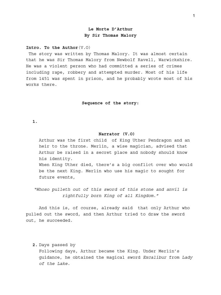 Le Morte DArthur Script 3 | PDF | Lancelot | Guinevere