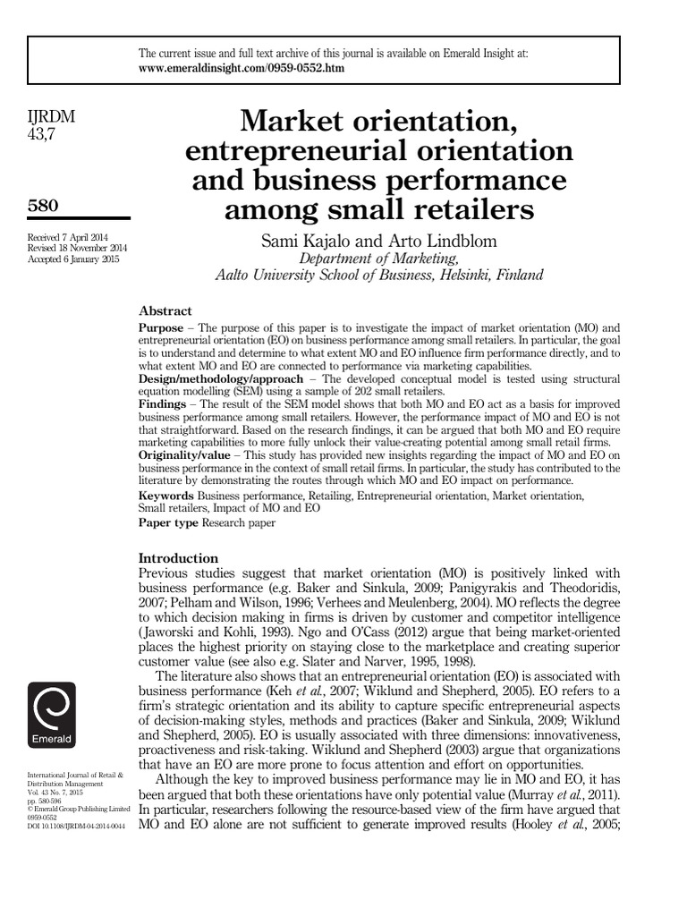 10 1108 - Ijrdm 04 2014 0044 | PDF | Structural Equation Modeling