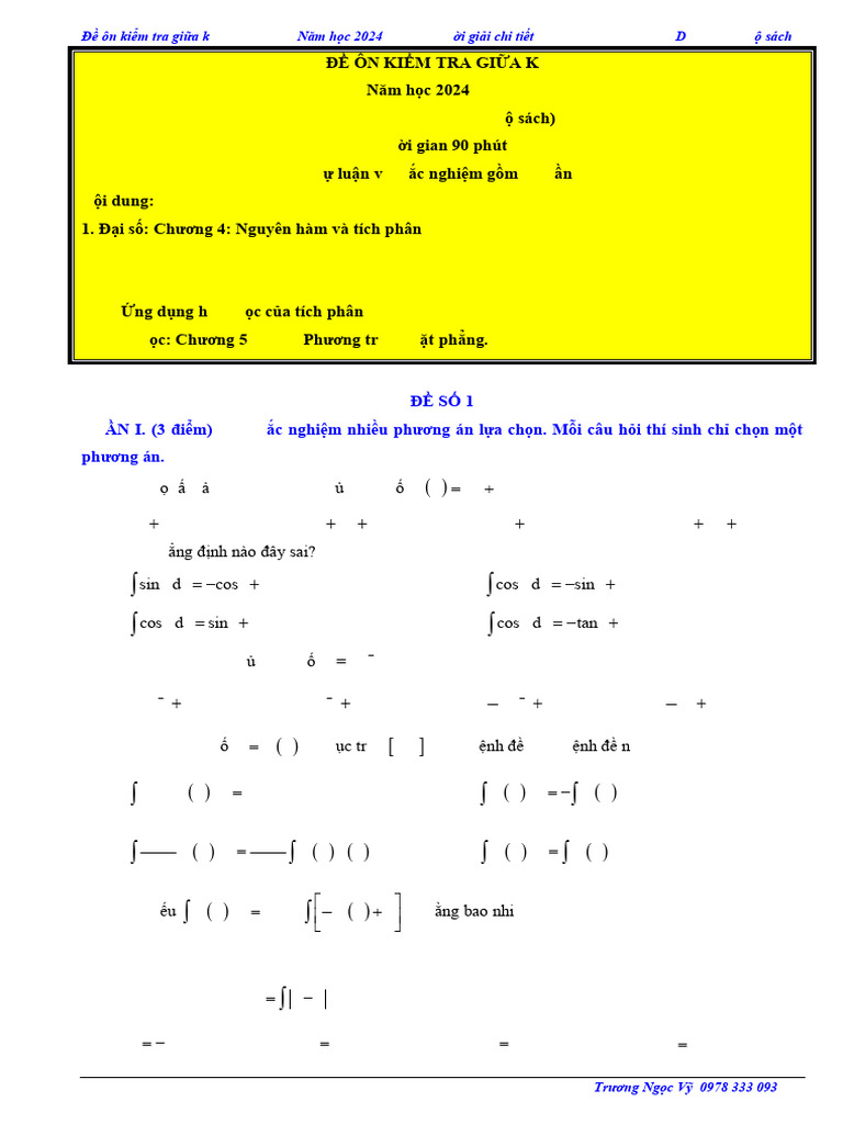 10 De On Tap Giua Hoc Ki 2 Toan 12 Nam 2024 2025 Co Loi Giai Chi Tiet Pdf
