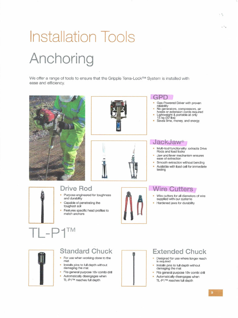 KSP-LI-256 Tools For Rod Anchors Installation | PDF