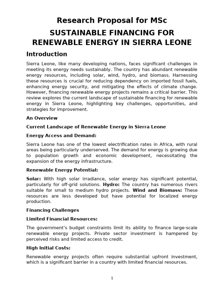 Research Proposal For PHD Victor King | PDF | Statistics | Sustainability