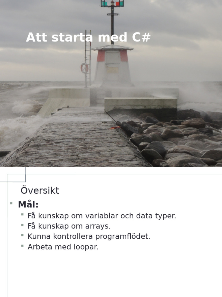 Modul 4 - Att Starta Med C# | PDF