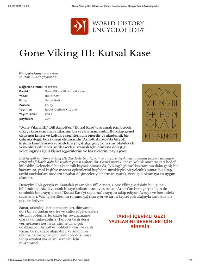 Gone Viking III - Bill Arnott (Kitap İncelemesi) - Dünya Tarihi ...