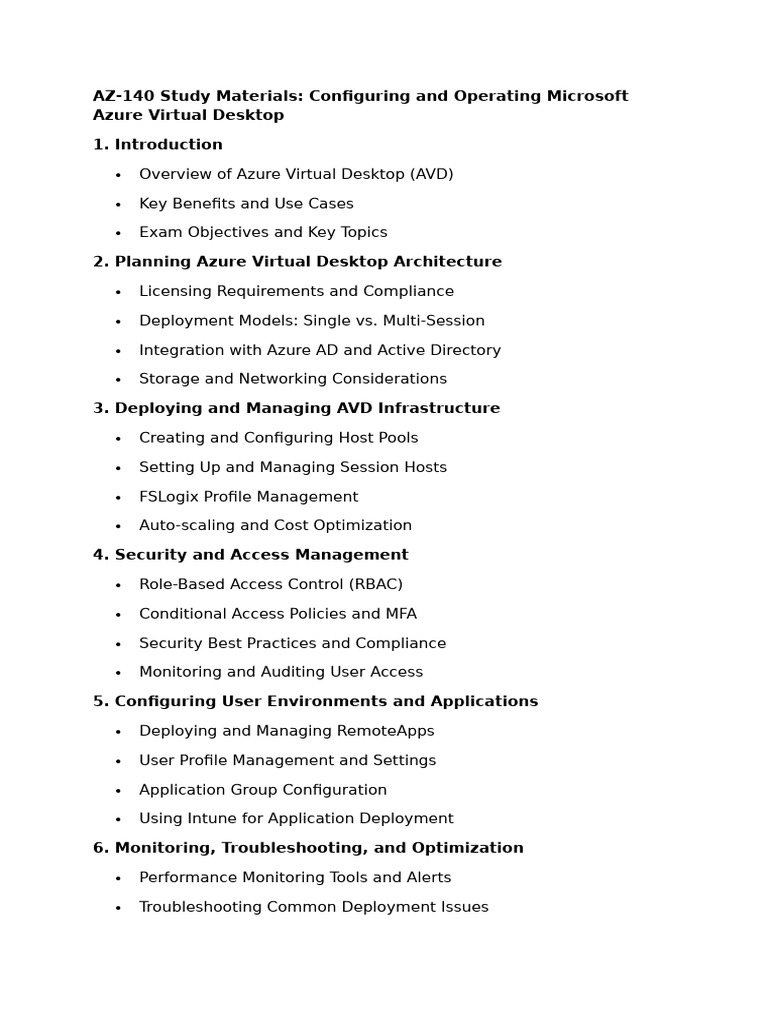 AZ-140 Study Materials | PDF