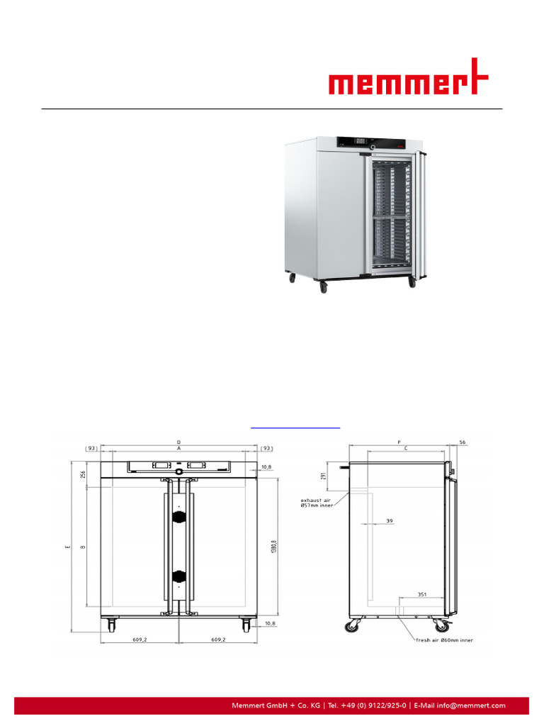 DS Memmert Cleanroom-Drying-Oven UF1060 en | PDF | Temperature ...