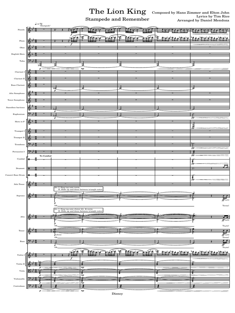 The_Lion_King | PDF | Trombone | Musical Instruments