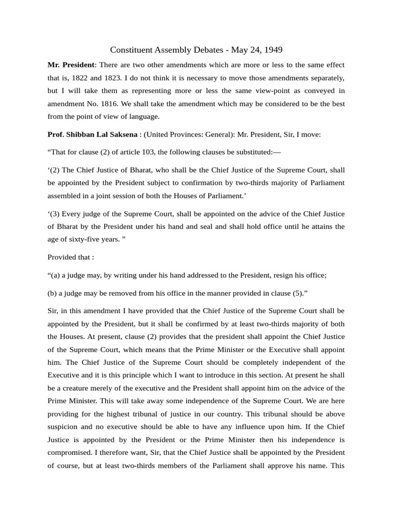 Constituent Assembly Debate | PDF | Supreme Court Of The United States ...