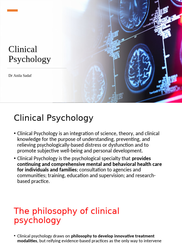 Overview of Clinical Psychology | PDF | Behaviorism | Clinical Psychology