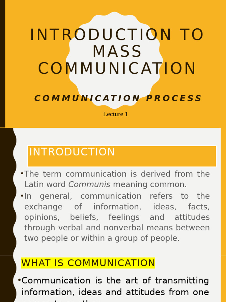 1 Week -Communication Process | PDF | Communication | Nonverbal Communication