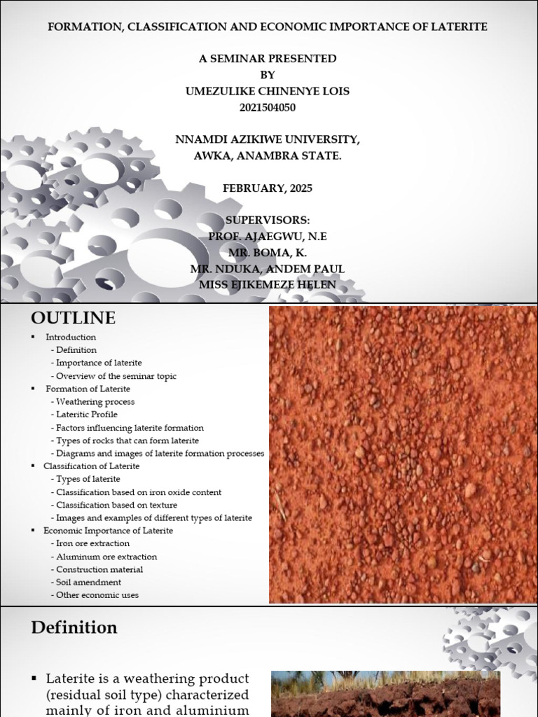 LOIS SEMINAR Presentation1 - Copy | PDF | Weathering | Rock (Geology)