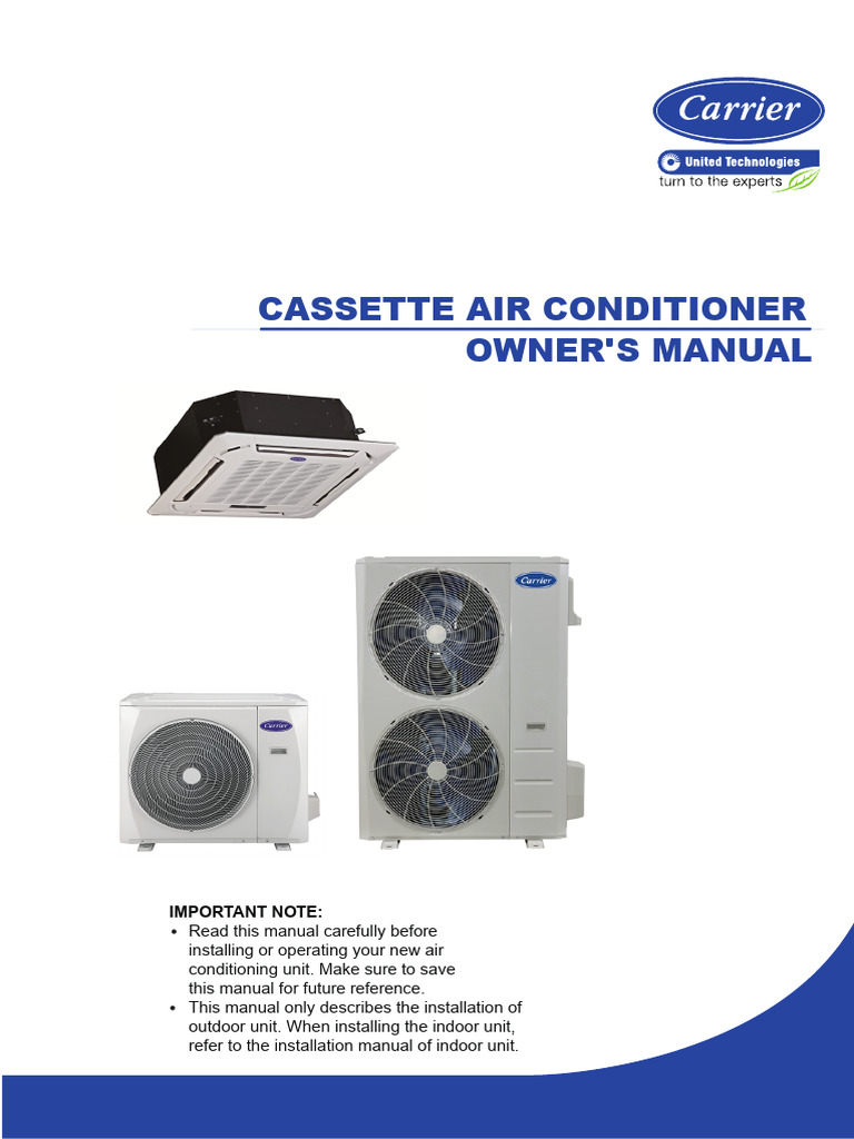 Carrier Cassette AC User Manual | PDF | Air Conditioning