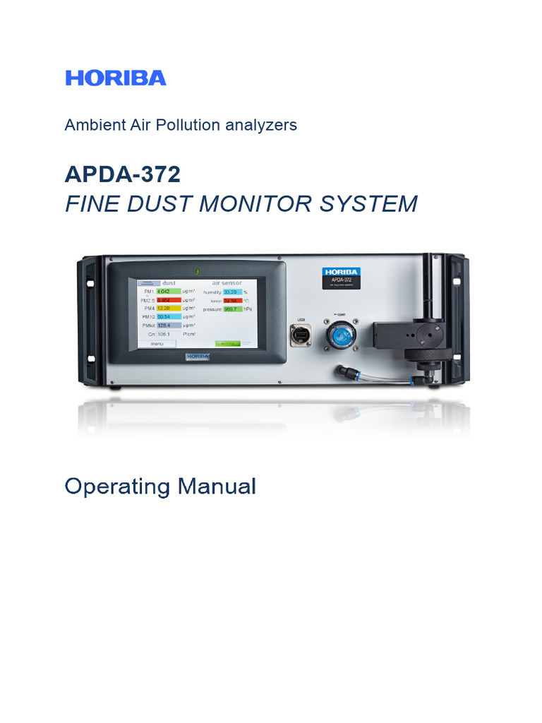 APDA-372 Fine Dust Monitor Manual | PDF | Accuracy And Precision ...
