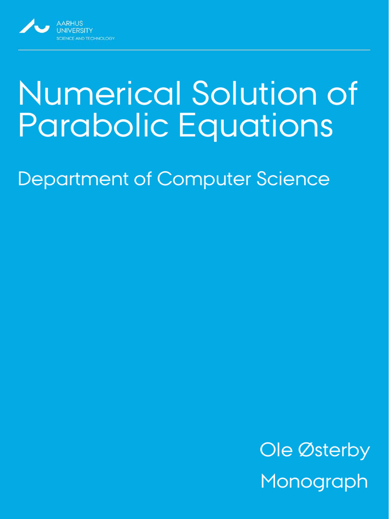 Numerical Solution Of Parabolic Equation Pdf Partial Differential Equation Equations