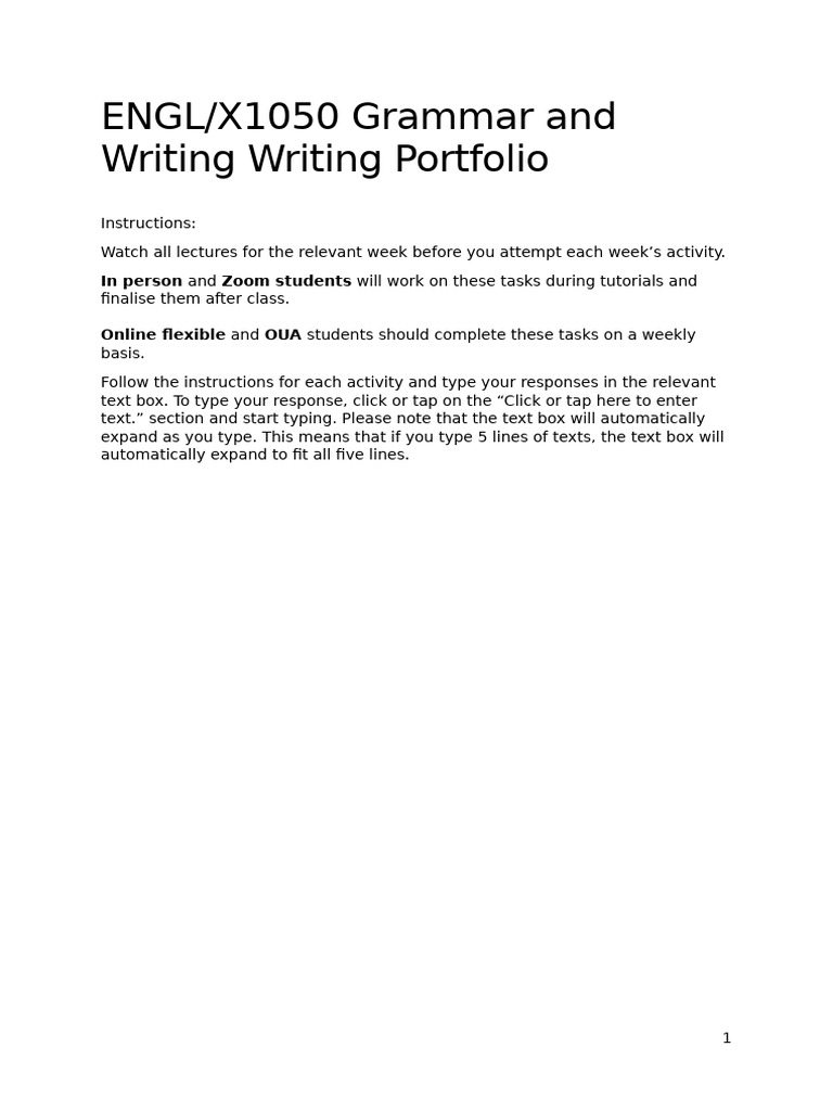 Writing Portfolio Template | PDF | Proofreading | Linguistics