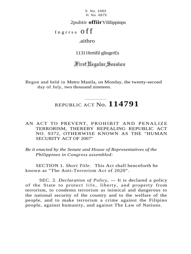 ra_11479_2020 | PDF | Weapons Of Mass Destruction | Chemical Weapon