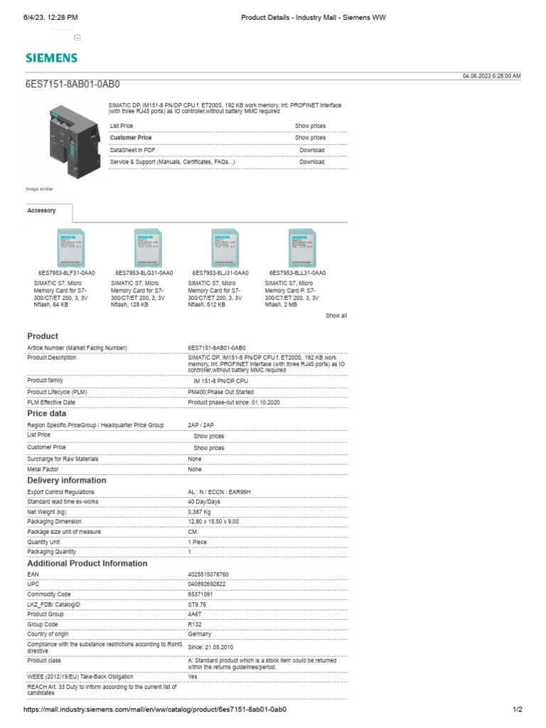 5_Product Details_Siemens | PDF | Computer Hardware | Computing