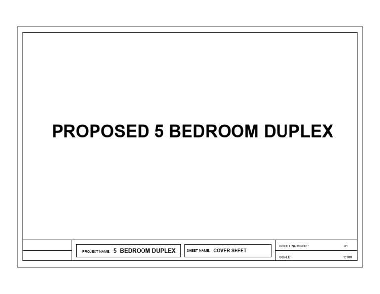 Proposed 5 Bedroom Duplex | PDF
