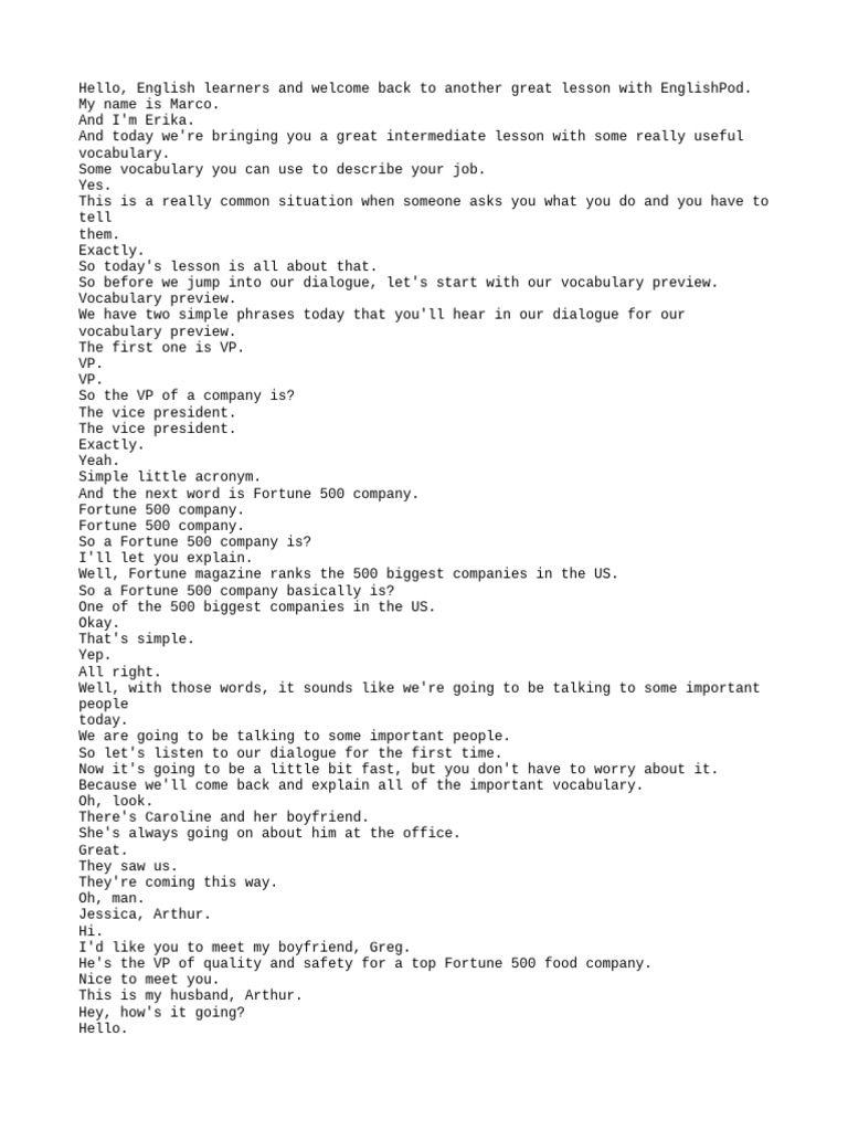 Englishpod 0021 | PDF