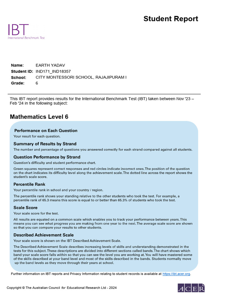 IBT2023 Student Report | PDF | Force | Numbers
