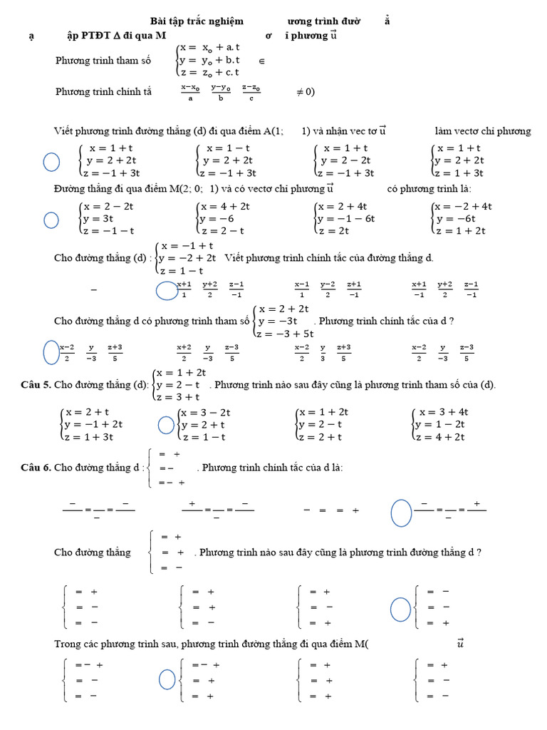 12 C3 Bai Tap Trac Nghiem 12.1 DT de Bai | PDF
