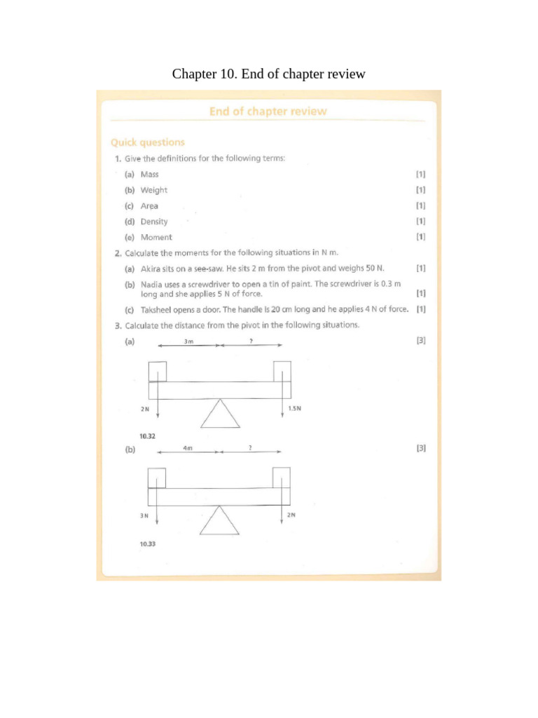 Chapter 10. End of chapter review | PDF