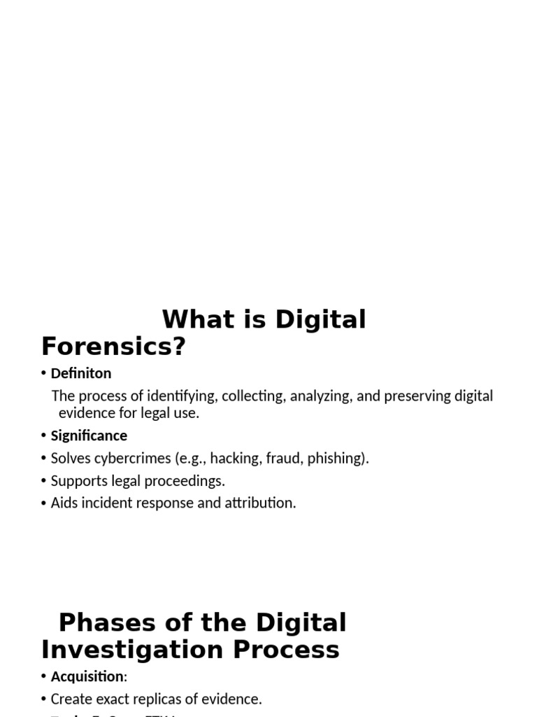 Understanding Digital Forensics Process | PDF