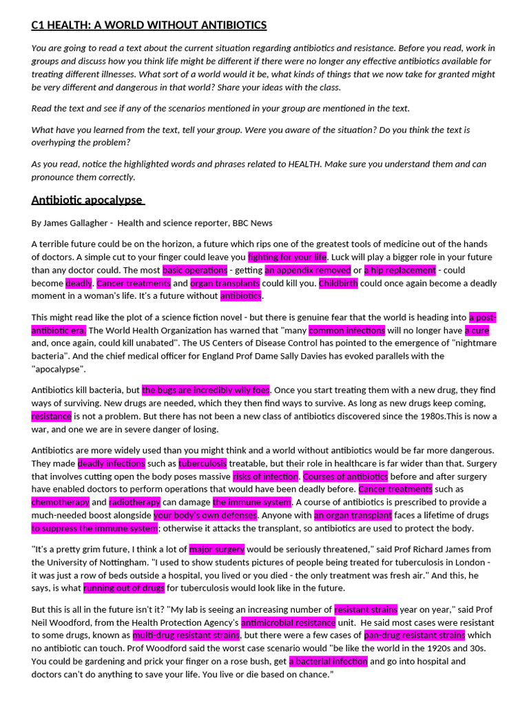 Antibiotic Apocalypse | PDF | Antimicrobial Resistance | Infection