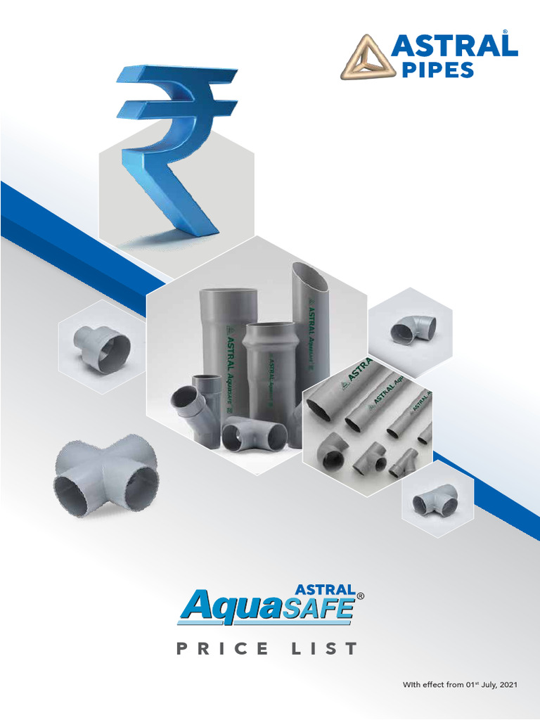 Astral Aquasafe uPVC Pipes Price List | PDF | Pipe (Fluid Conveyance ...