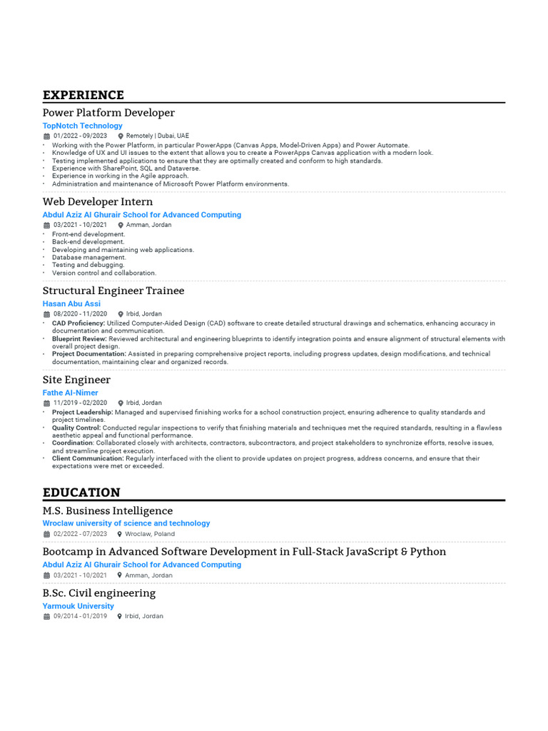 Powerapps Developer Resume | PDF | Software Development | Computer Aided Design