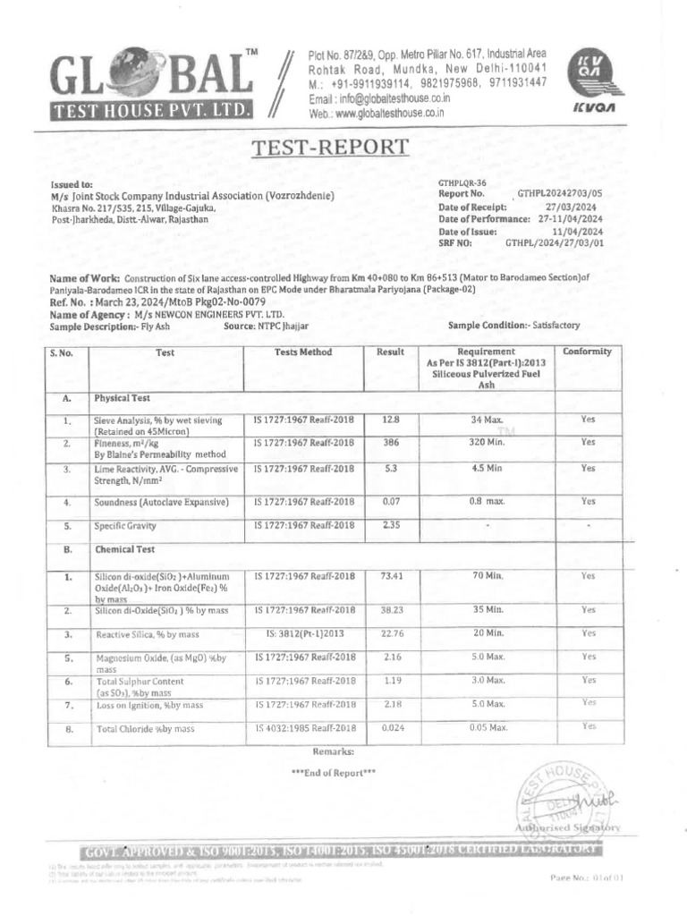 Test Report 1 | PDF