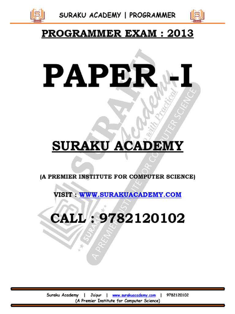 Programmer Exam Paper - 2013 | PDF | Relational Database | Vertex ...