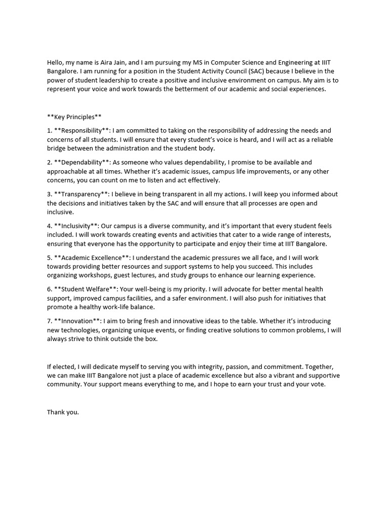 Election Manifesto | PDF
