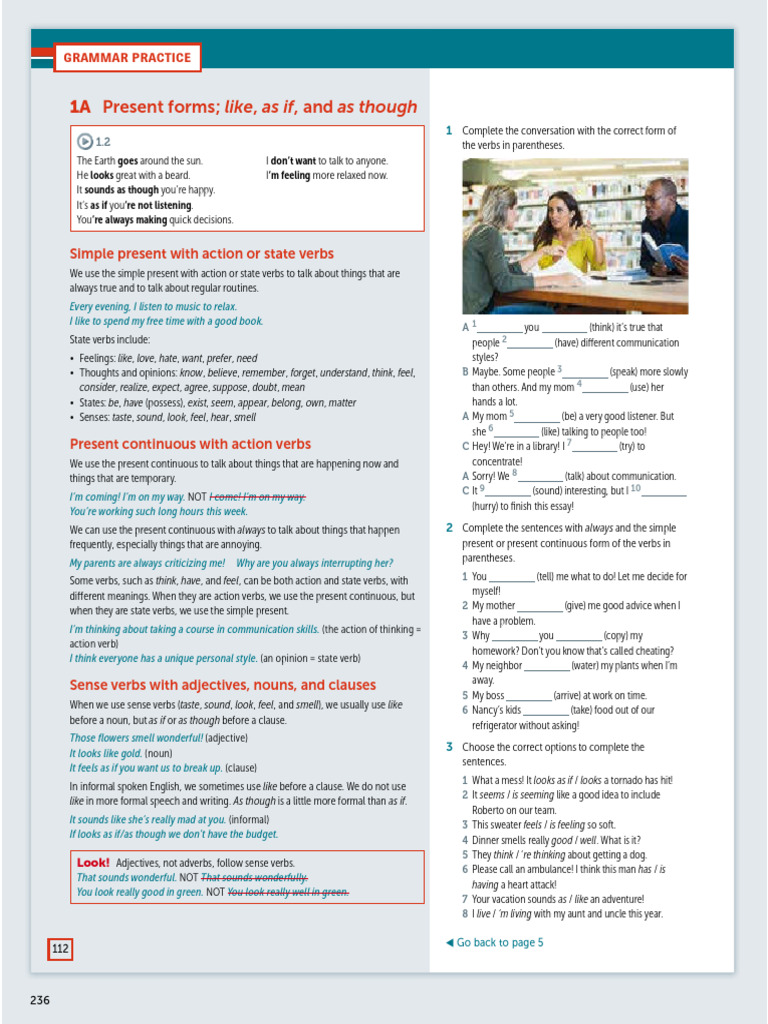 Go to (b2) Unit 1a 1b m | PDF | Adjective | Adverb