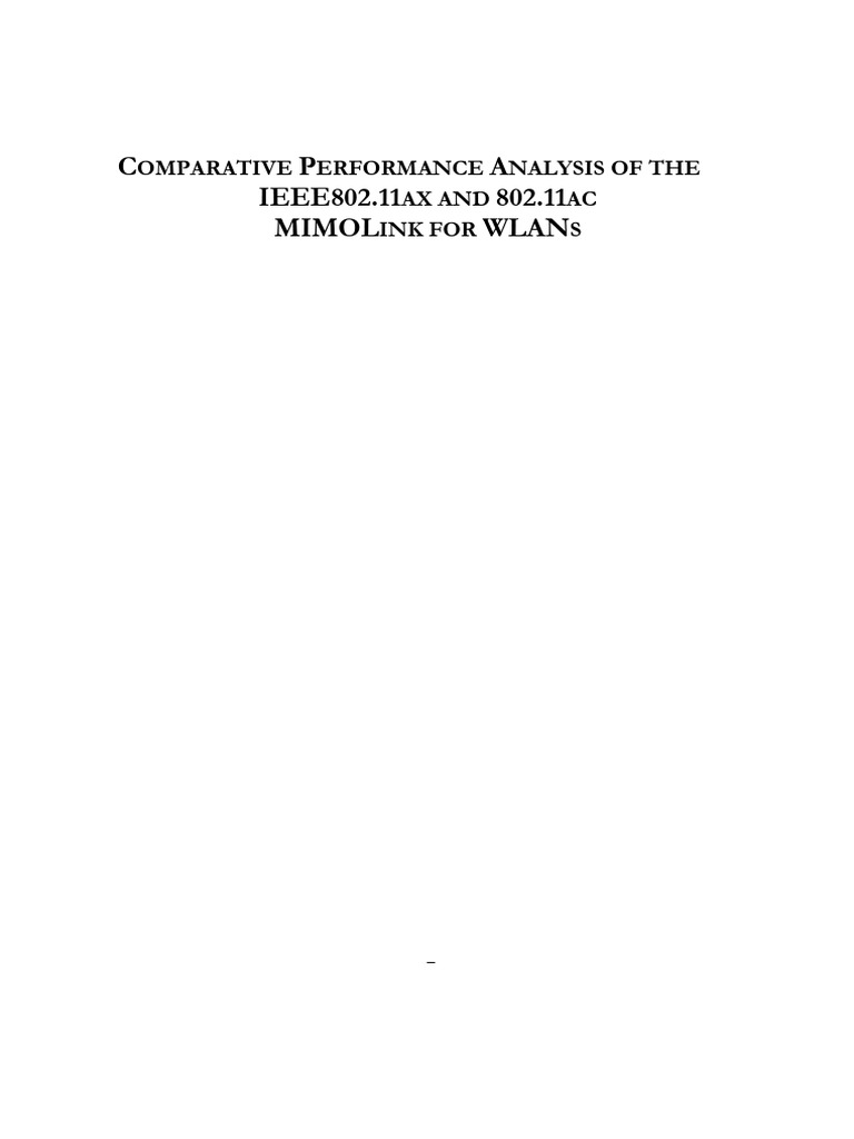 Comparative Performance Analysis Of The Ieee802 11ax And 802 11ac