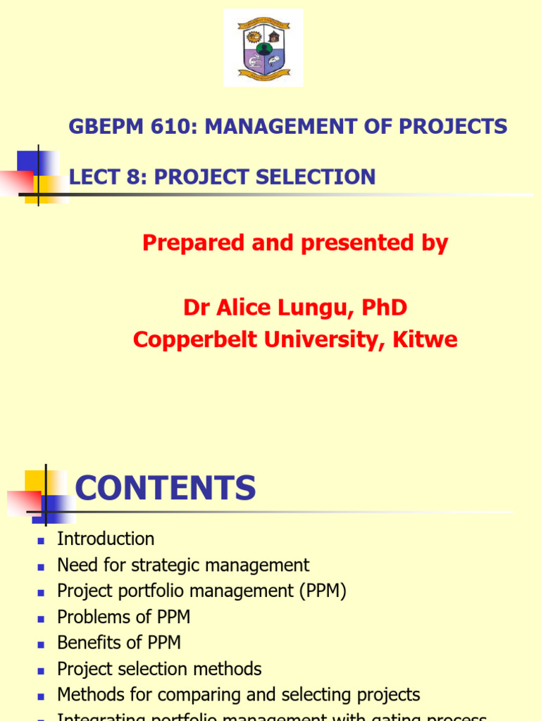 Topic 8 - Project Selection | PDF | Net Present Value | Internal Rate Of Return