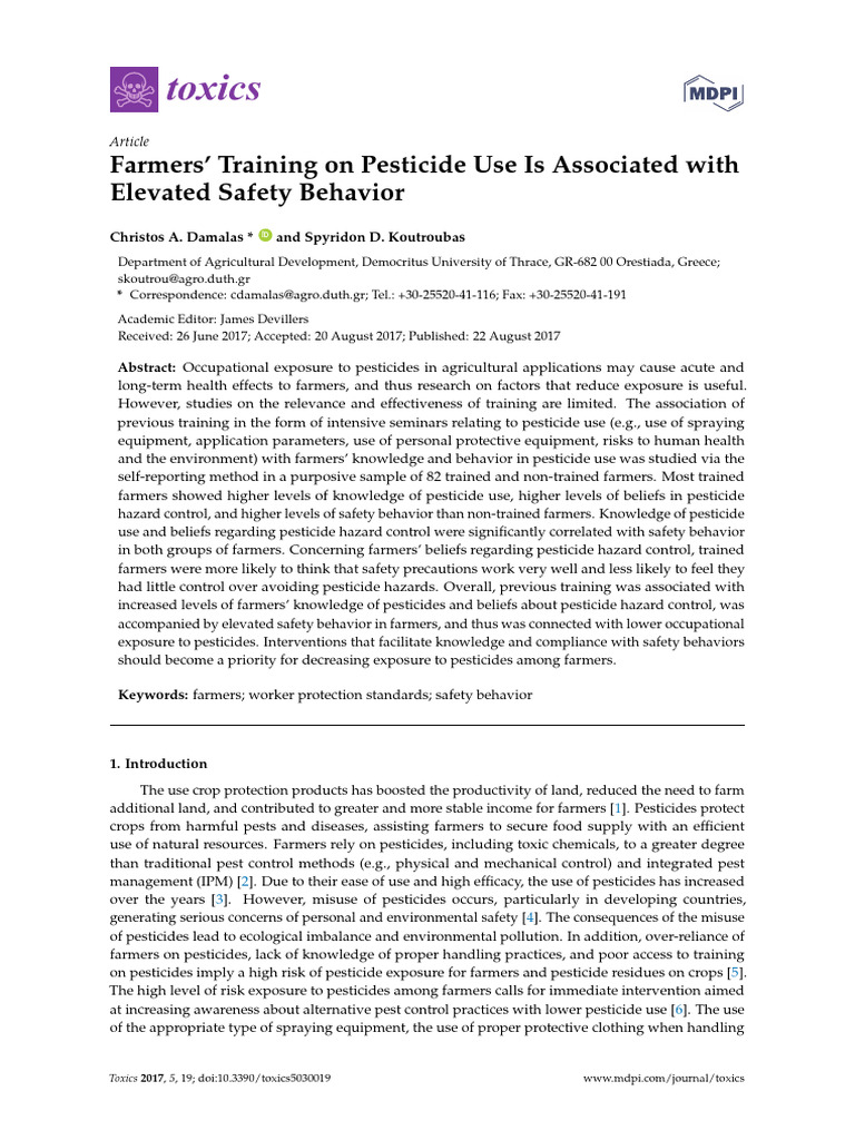 Pesticide Training Boosts Farmer Safety | PDF | Pesticide | Safety