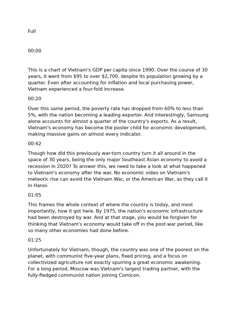 econ_dev_vietnam | PDF | Vietnam | Free Trade